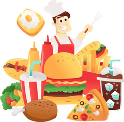 Fat Pizza Chef Vector Images (96)