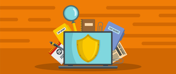 Login banner flat style Royalty Free Vector Image