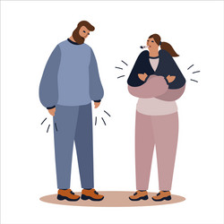 Flat with couples flu or cold symptoms a man Vector Image