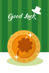 Good luck concept card Royalty Free Vector Image