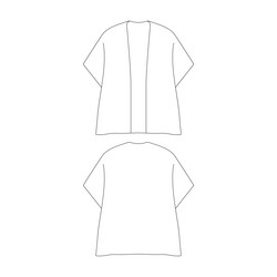 Template cape flat design outline clothing Vector Image