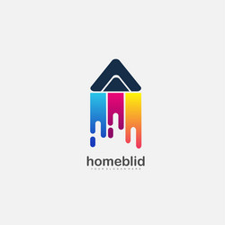 House logo icon design gradient color Royalty Free Vector