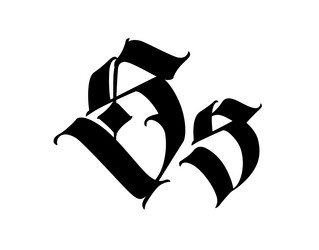 Letter s in the gothic style alphabet the symbol Vector Image