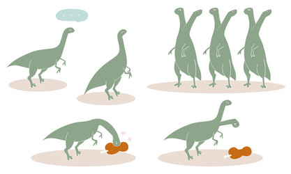 Dinosaur eoraptor - eat meat Royalty Free Vector Image