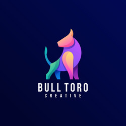 Bull run icon brand identity Royalty Free Vector Image