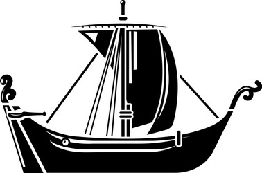 Ancient ship icon simple style Royalty Free Vector Image