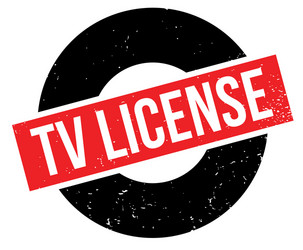 Tv license rubber stamp Royalty Free Vector Image