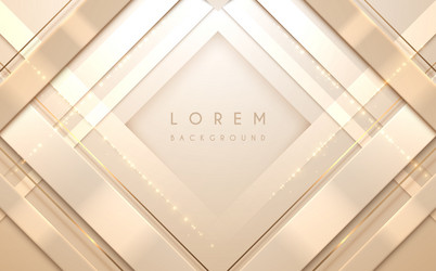 White and gold ribbons template background Vector Image