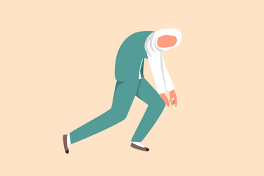 Business flat cartoon style drawing depressed Vector Image