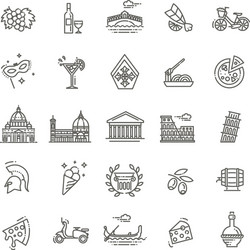 Traditional symbols of italy Royalty Free Vector Image