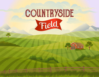 Beautiful countryside Royalty Free Vector Image