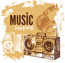 Music vintage background Royalty Free Vector Image
