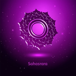 Sahasrara chakra with outer space Royalty Free Vector Image