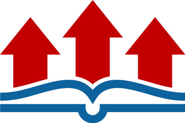 Sign logo left right arrow word Royalty Free Vector Image