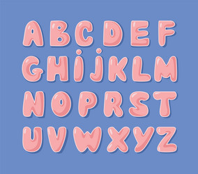 Bubble gum font Royalty Free Vector Image - VectorStock