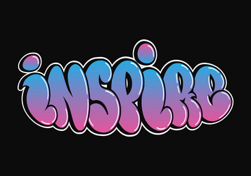 Good vibes word graffiti style letters hand drawn Vector Image