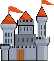 Castle with pennants design Royalty Free Vector Image