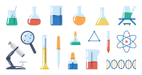 Isometric 3d chemical laboratory equipment Vector Image
