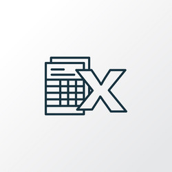 Spreadsheets icon symbol premium quality isolated Vector Image