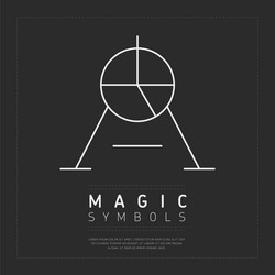 Minimalist magic symbol design Royalty Free Vector Image