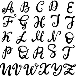 Hand drawn lettering font alphabet Royalty Free Vector Image