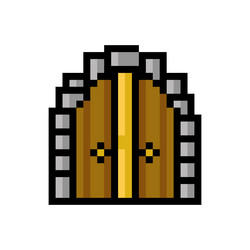 Pixelated key design Royalty Free Vector Image