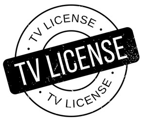 Tv license rubber stamp Royalty Free Vector Image