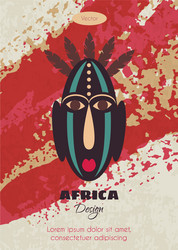 African woman face profile map of africa Vector Image