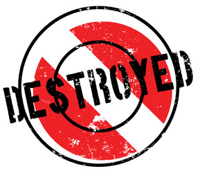 Destroyed rubber stamp Royalty Free Vector Image