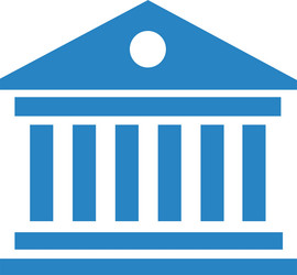 Blue bank icon suitable for website design logo Vector Image