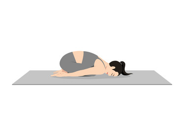 Child doing yoga Royalty Free Vector Image - VectorStock