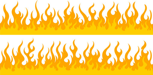 Fire flame frame borders Royalty Free Vector Image