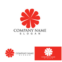 Floral logo template Royalty Free Vector Image