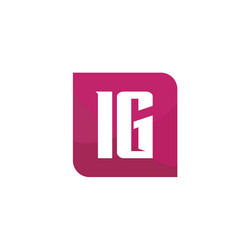 Initial letter logo ig template design Royalty Free Vector