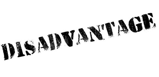 Disadvantage rubber stamp Royalty Free Vector Image