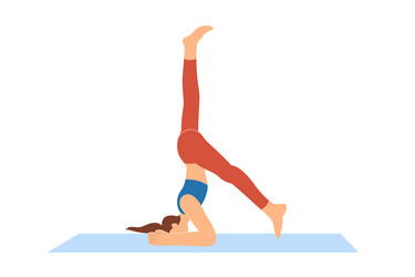 Yoga can help balance the body very well Vector Image