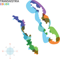 Detailed map of transnistria and capital city Vector Image