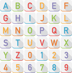 Alphabet and numerals Royalty Free Vector Image