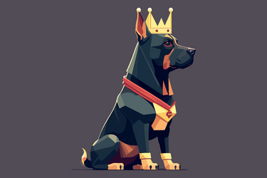 Queen dog Royalty Free Vector Image - VectorStock