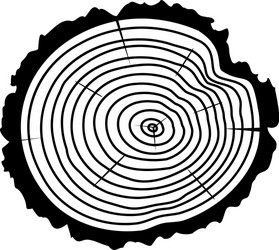 Wooden log cut Royalty Free Vector Image - VectorStock