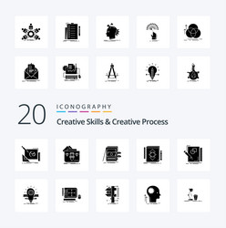 25 creative skills and creative process line icon Vector Image