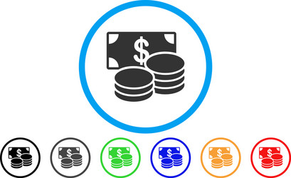 Cash rounded icon Royalty Free Vector Image - VectorStock