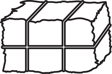 Hay block of agriculture and farm design Vector Image