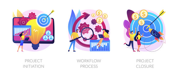 Project implementation concept flat Royalty Free Vector Project implementation concept flat Royalty Free Vector
