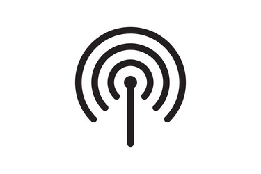 Communication tower and base station icon Vector Image