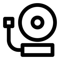 Using fire alarm to detect possible dangers Vector Image