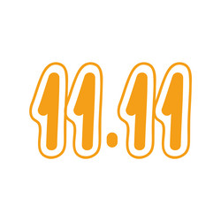 11 lettering fucshia color Royalty Free Vector Image