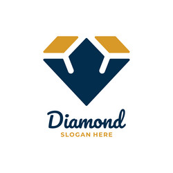 Letter t diamond logo template design Royalty Free Vector