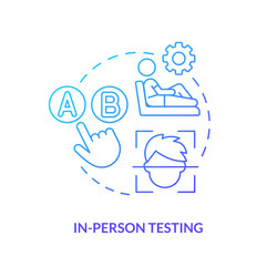 In-person testing concept icon Royalty Free Vector Image
