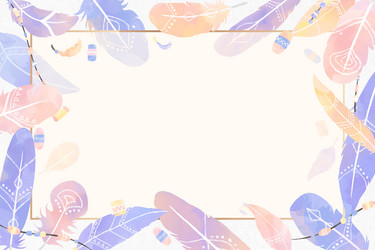 Rectangular bohemian style frame Royalty Free Vector Image